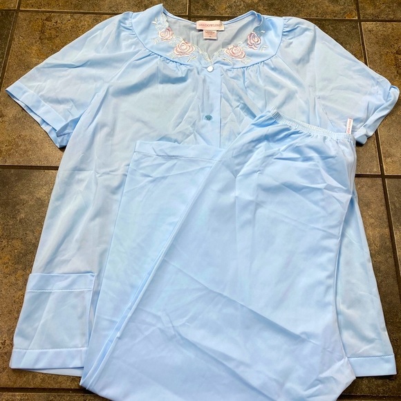 Shadowline | Intimates & Sleepwear | Shadowline Blue Nylon 2 Piece ...